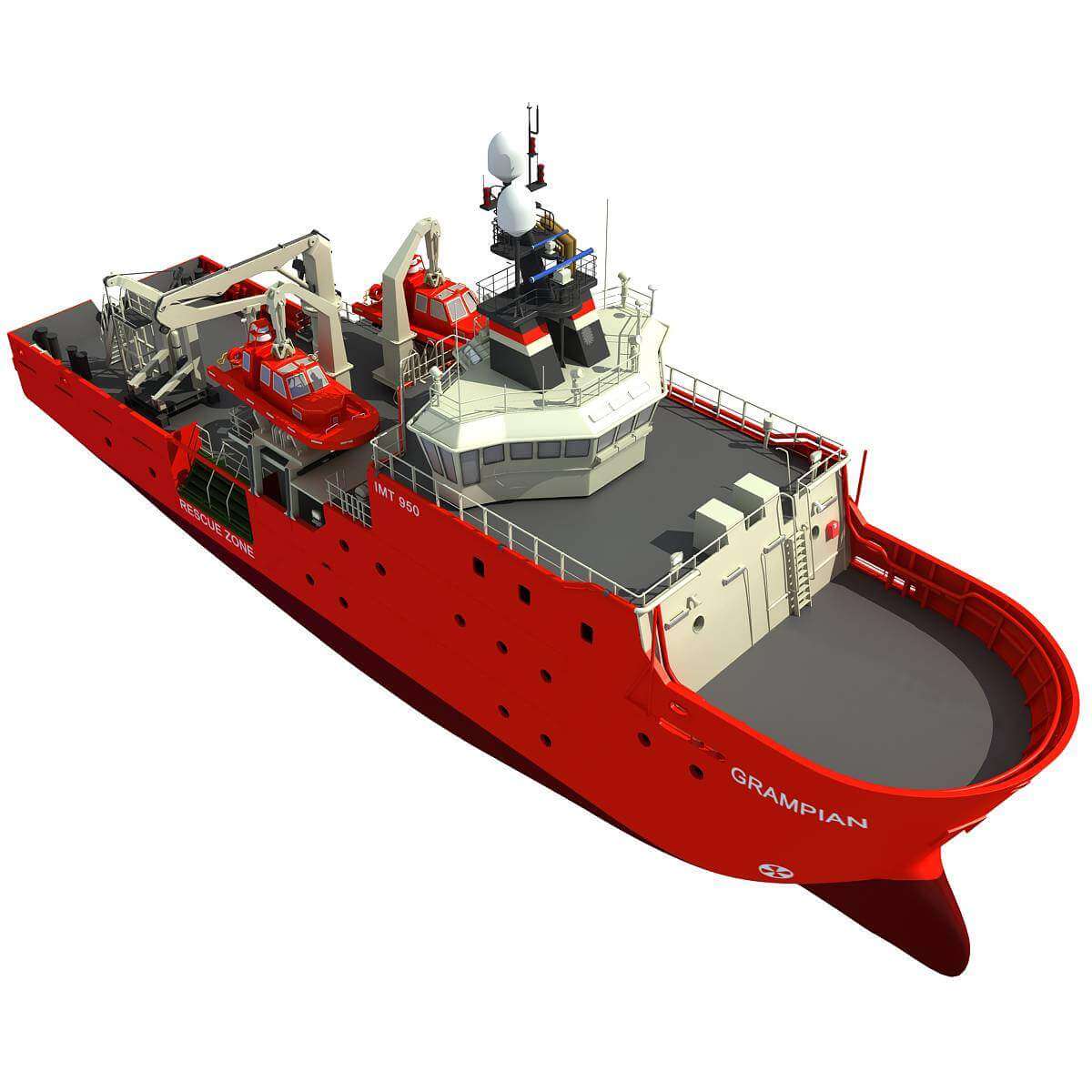 Grampian Defiance Rescue Ship - 3D Model by 3D Horse