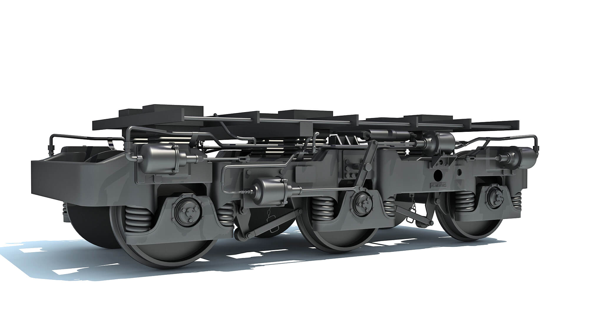 Hi-Ad Train Trucks Wheels 2 3D Model by 3D Horse