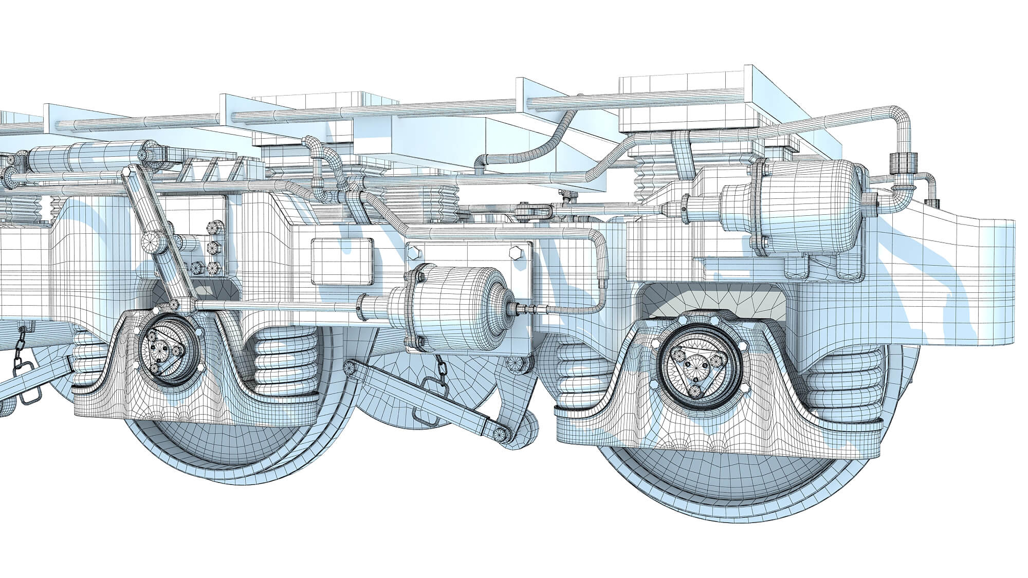 Hi-Ad Train Trucks Wheels 2 3D Model by 3D Horse