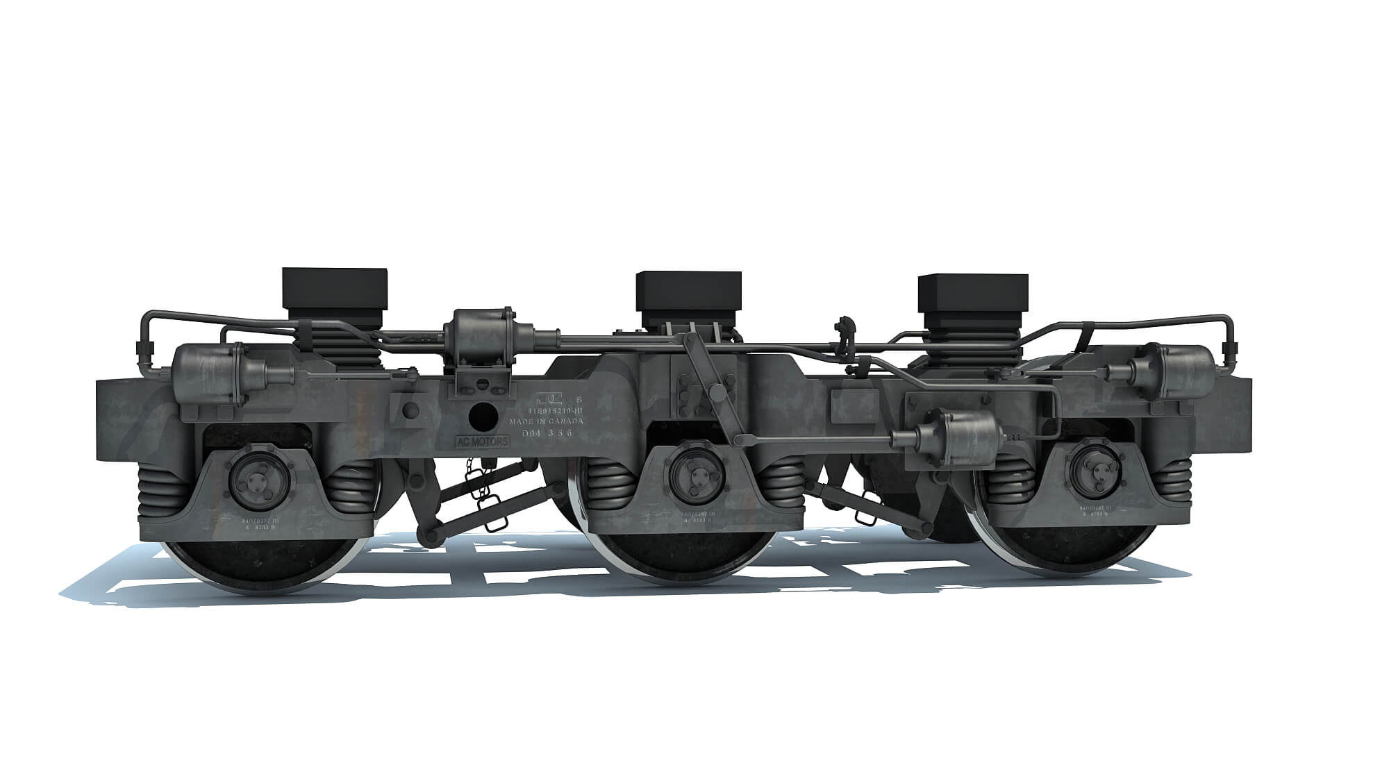 Hi-Ad Train Trucks Wheels 3D Model by 3D Horse