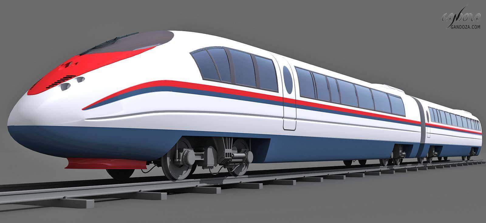 High Speed Train Set - 3D Model by 3D Horse