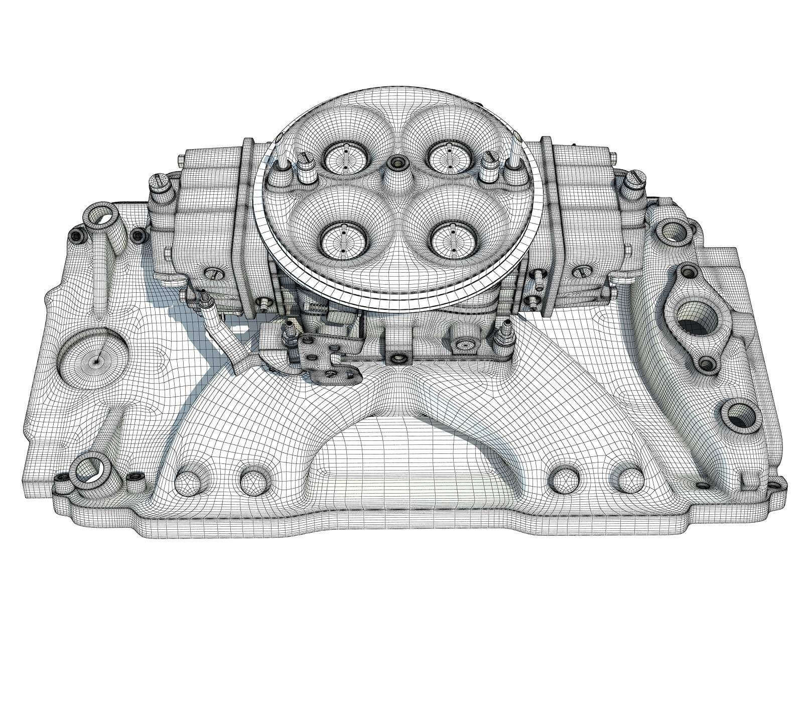 Holley Carburetor Intake Manifold - 3D Model by 3D Horse