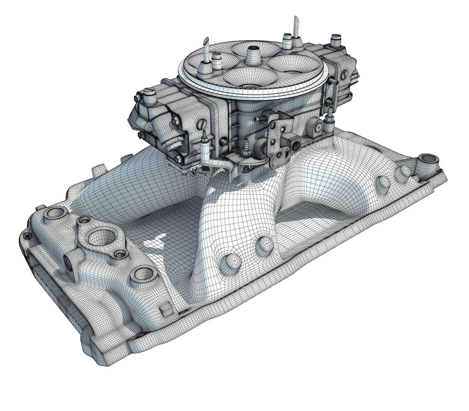 Holley Carburetor - 3D Model by 3D Horse