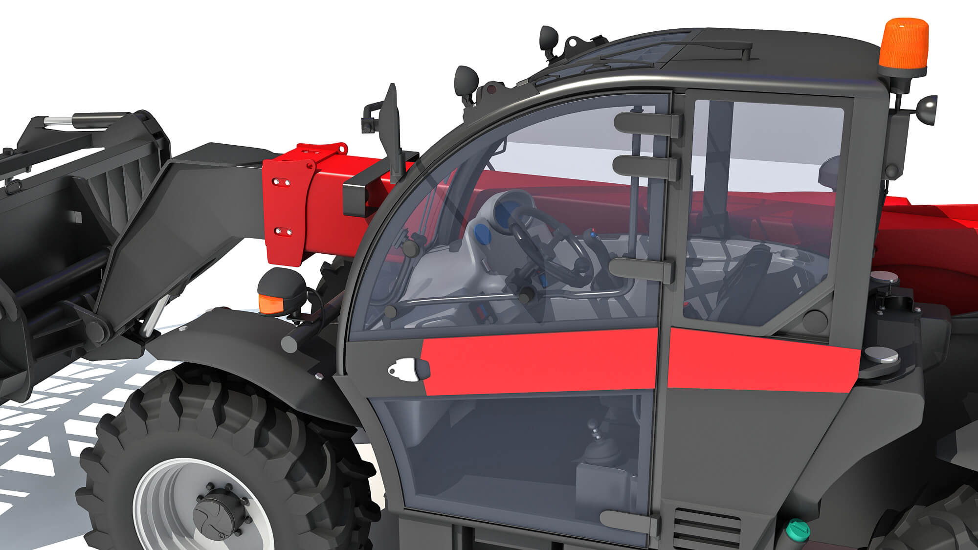 Hydraulic Telehandler Forklift - 3D Model by 3D Horse