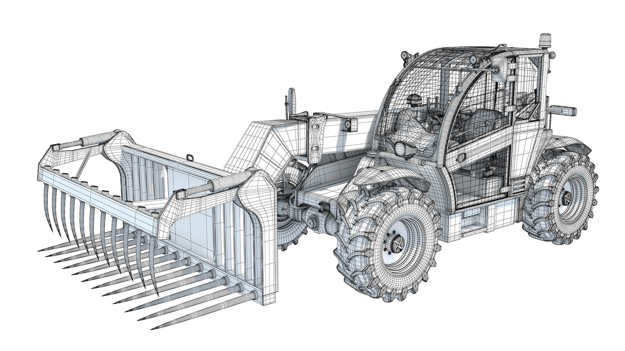 Hydraulic Telehandler Forklift - 3D Model by 3D Horse