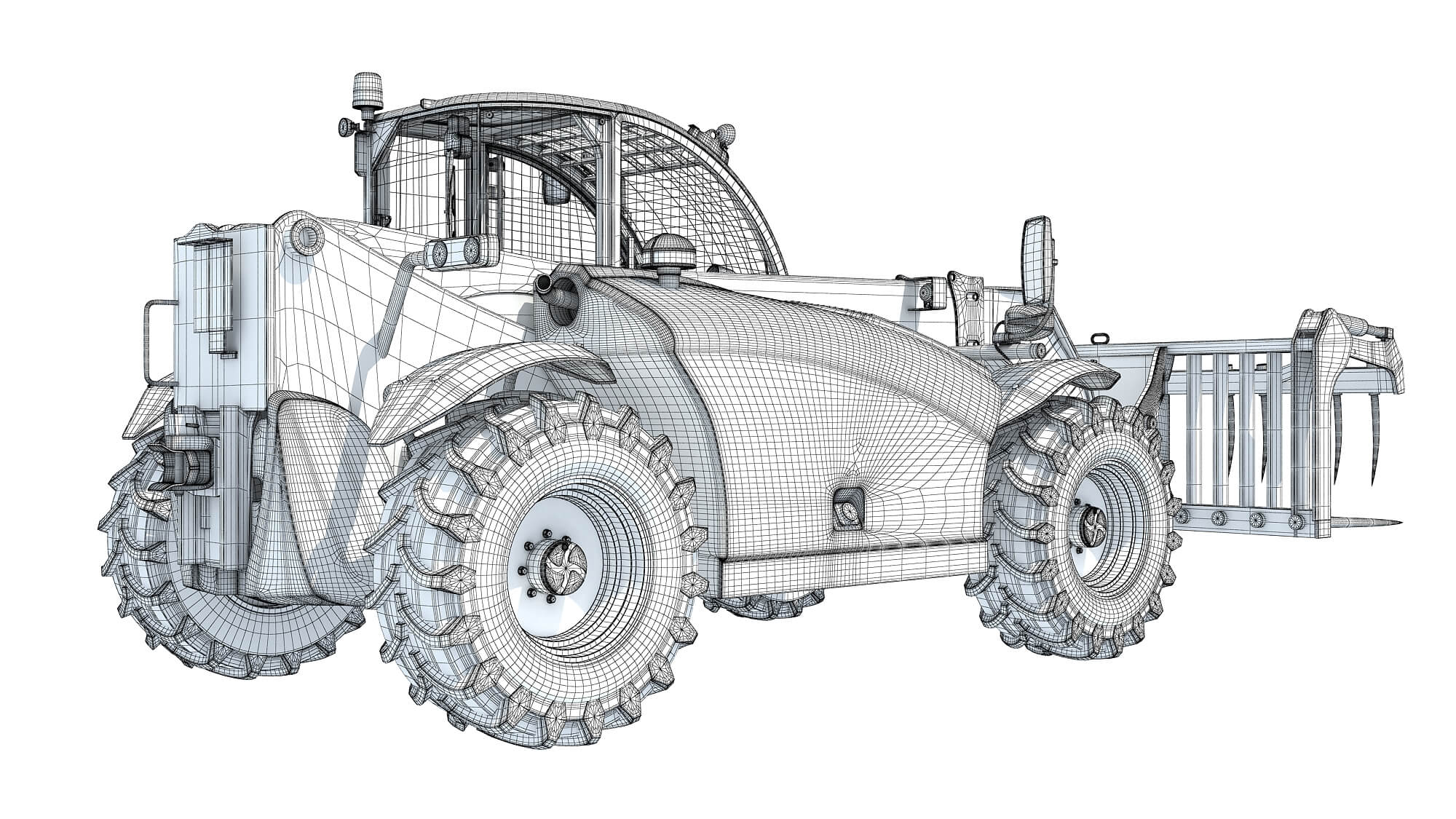 Hydraulic Telehandler Forklift - 3D Model by 3D Horse