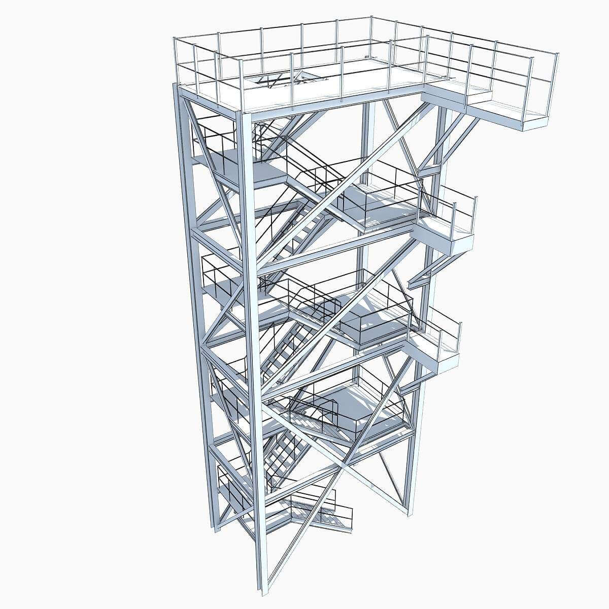 Industrial Tower 07 - 3D Model by 3D Horse