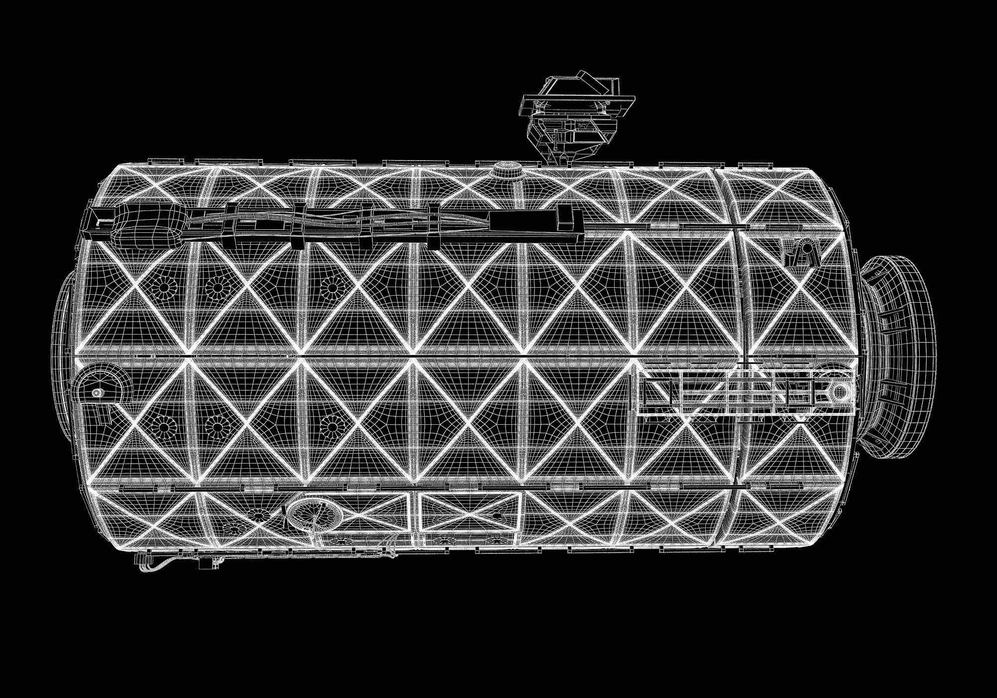 ISS International Space Station Module Destiny - 3D Model by 3D Horse