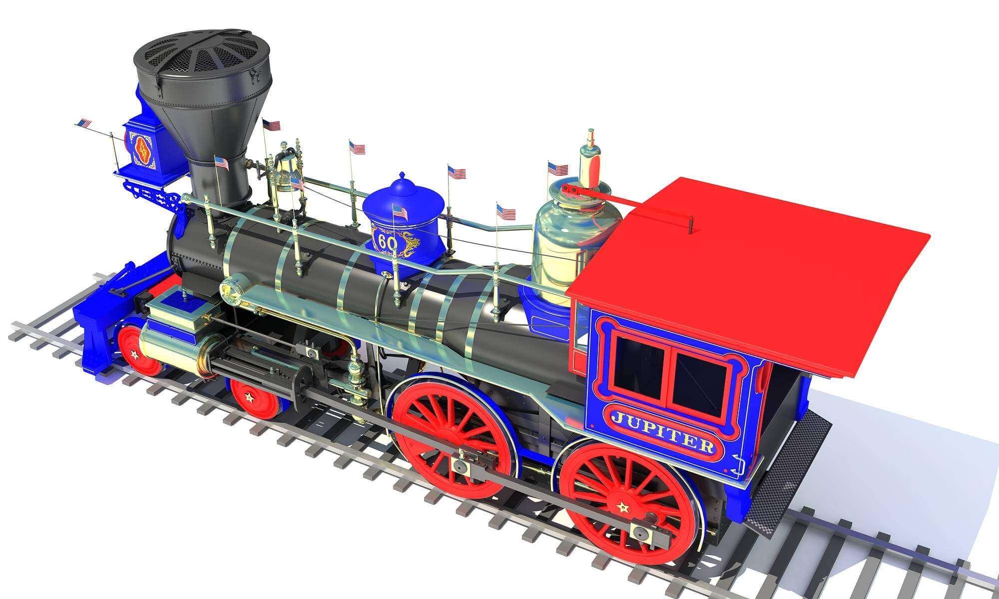 Jupiter Steam Locomotive - 3D Model by 3D Horse