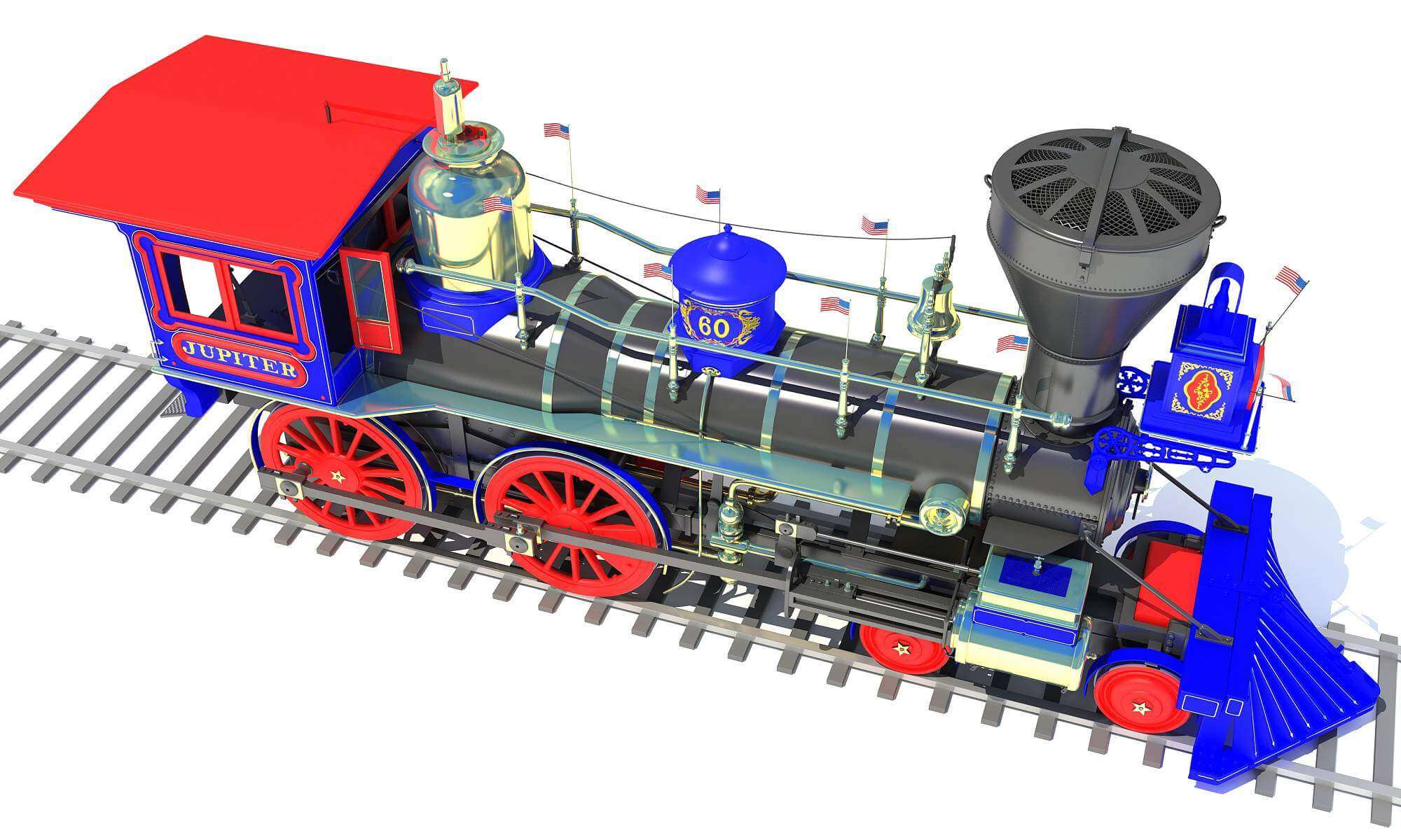 Jupiter Steam Locomotive - 3D Model by 3D Horse