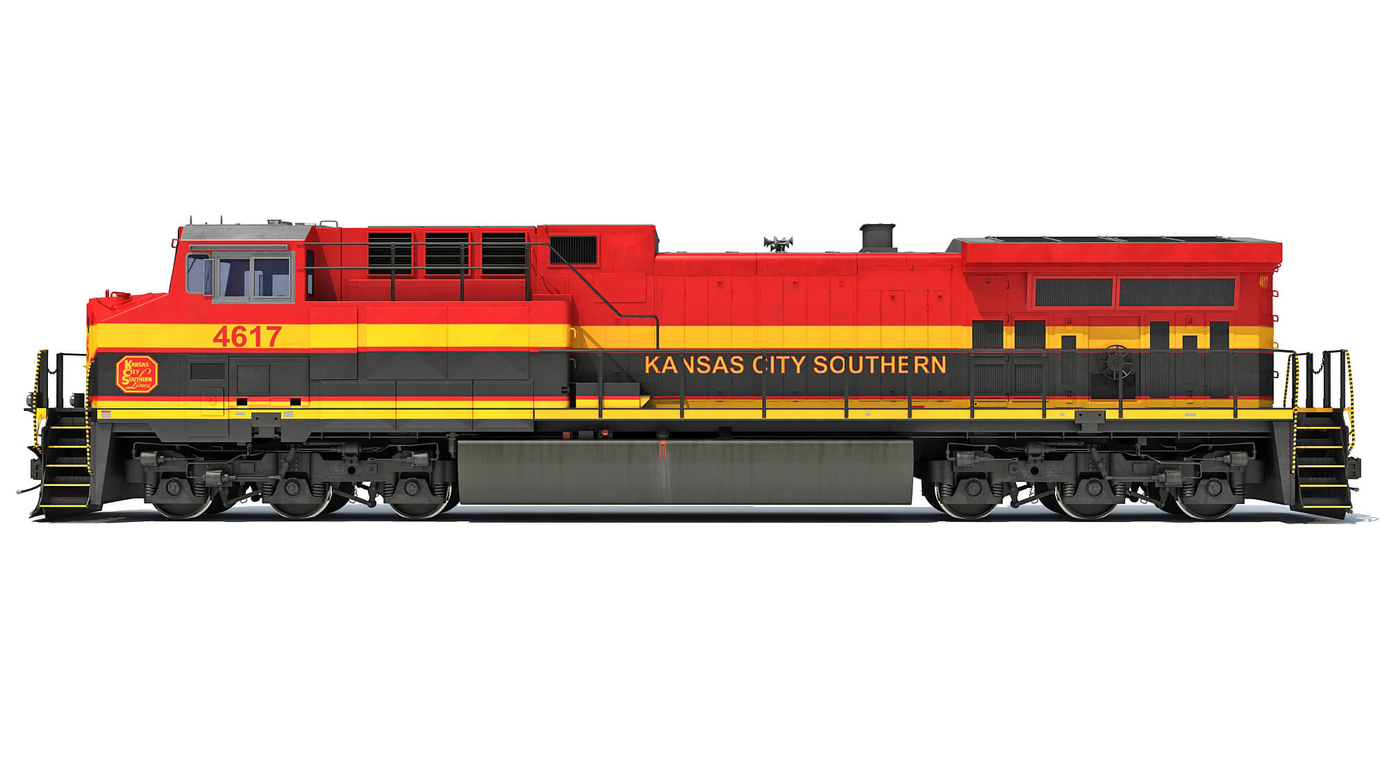 Kansas City Southern Locomotive - 3D Model by 3D Horse