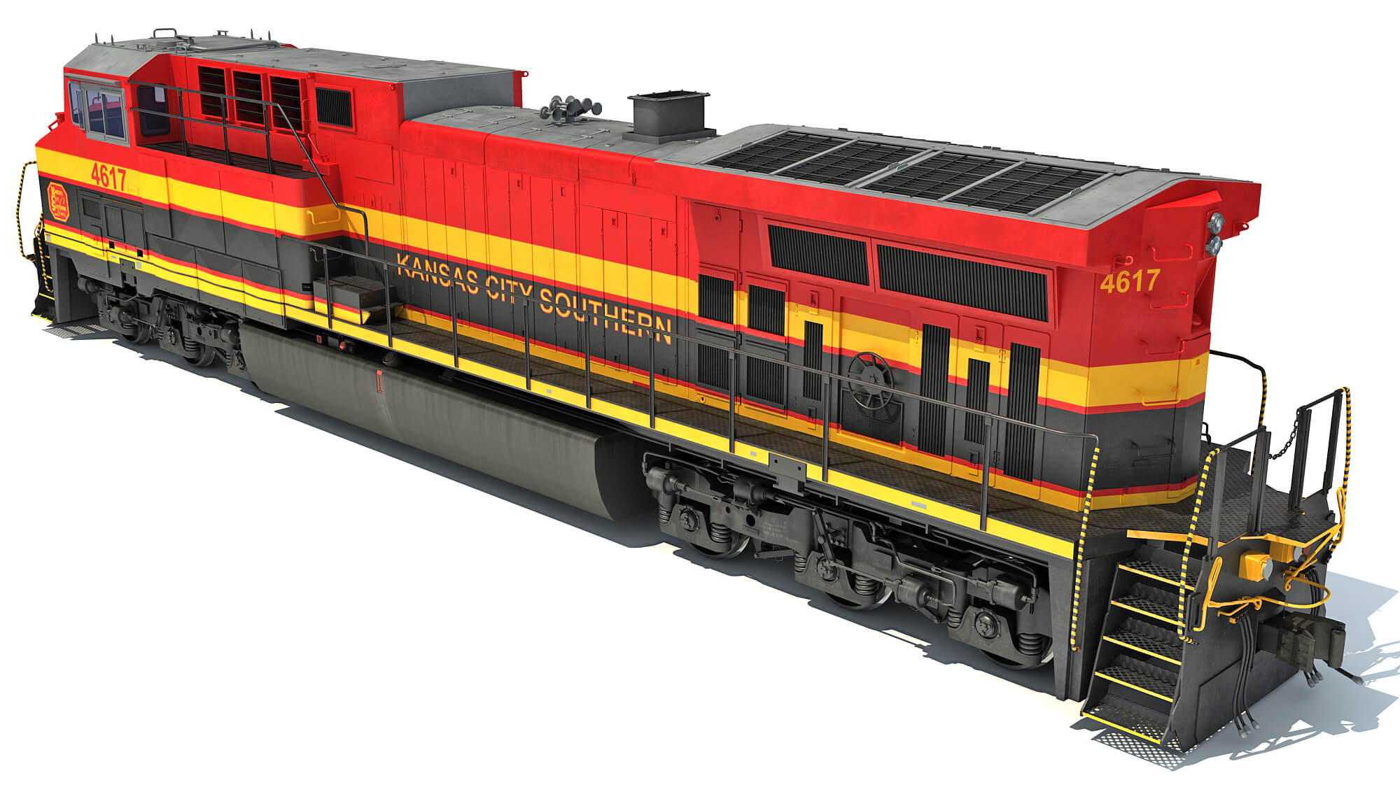 Kansas City Southern Locomotive - 3D Model by 3D Horse