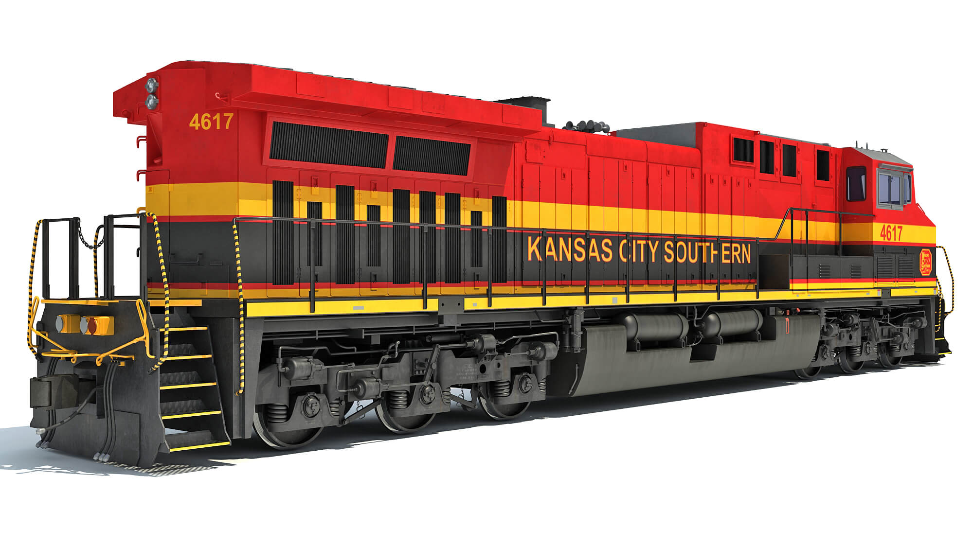Kansas City Southern Locomotive - 3D Model by 3D Horse