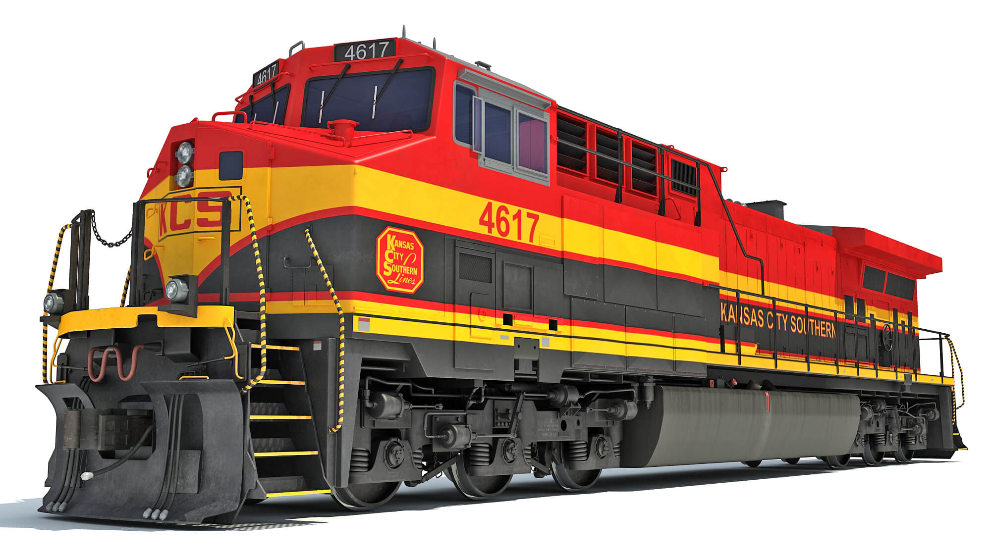 Kansas City Southern Locomotive - 3D Model by 3D Horse