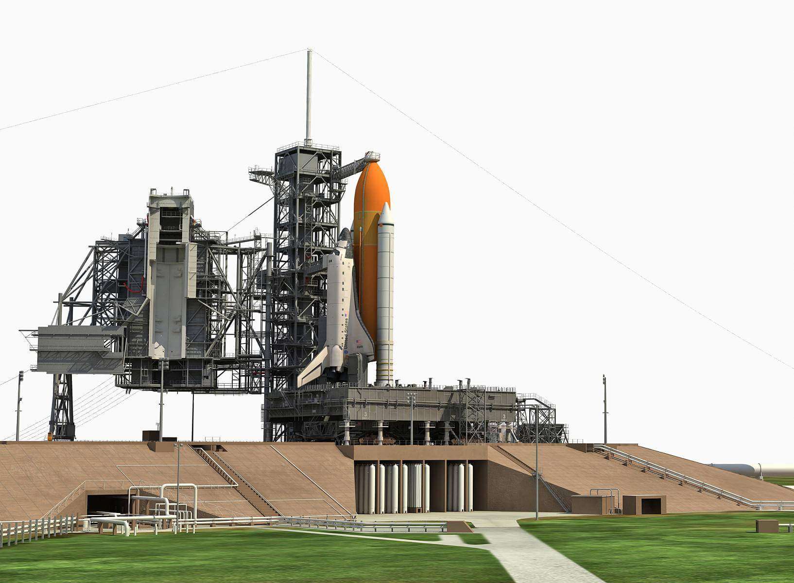 Kennedy Space Center Launch Complex 39-A 3D Model