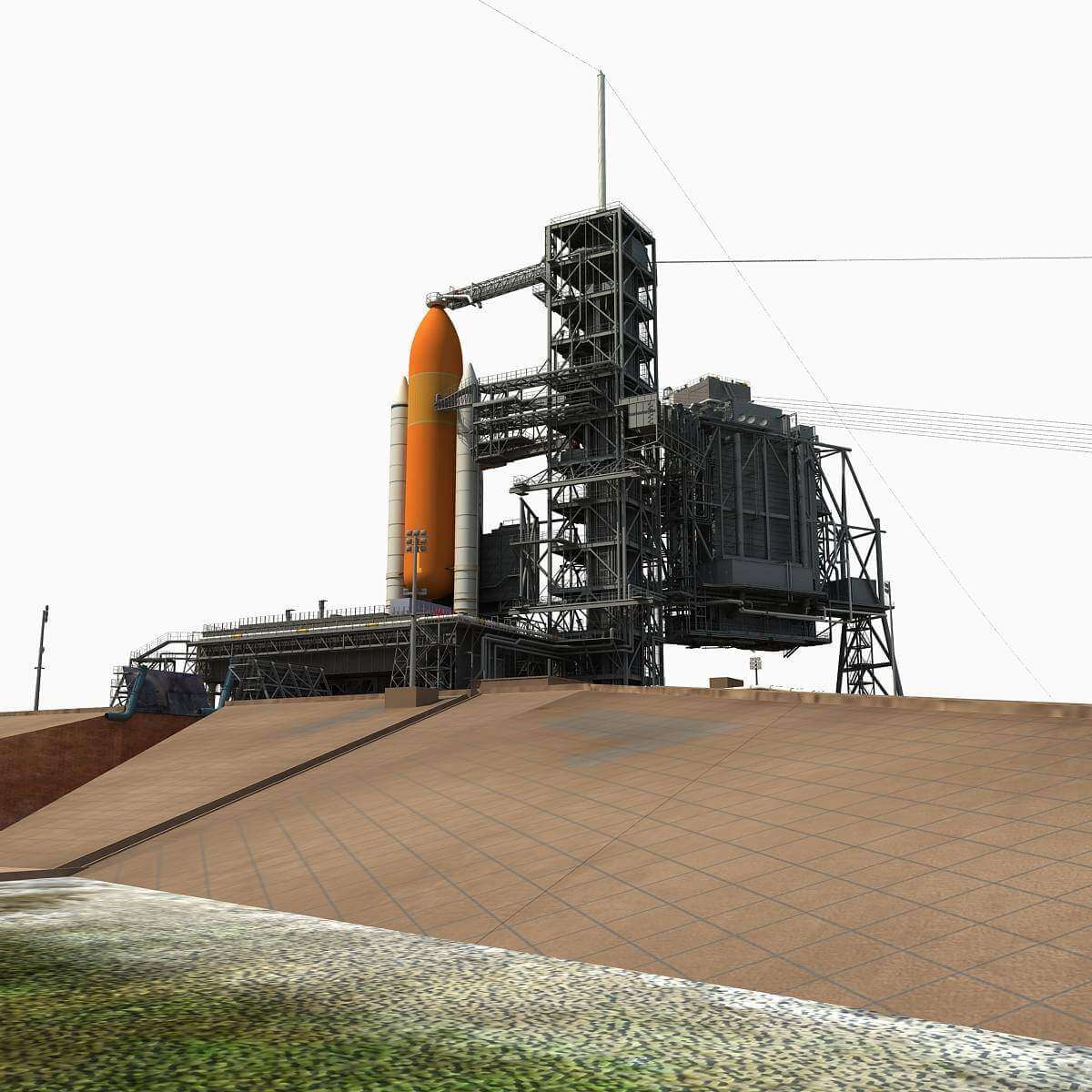 Kennedy Space Center Launch Complex 39-A 3D Model by 3D Horse