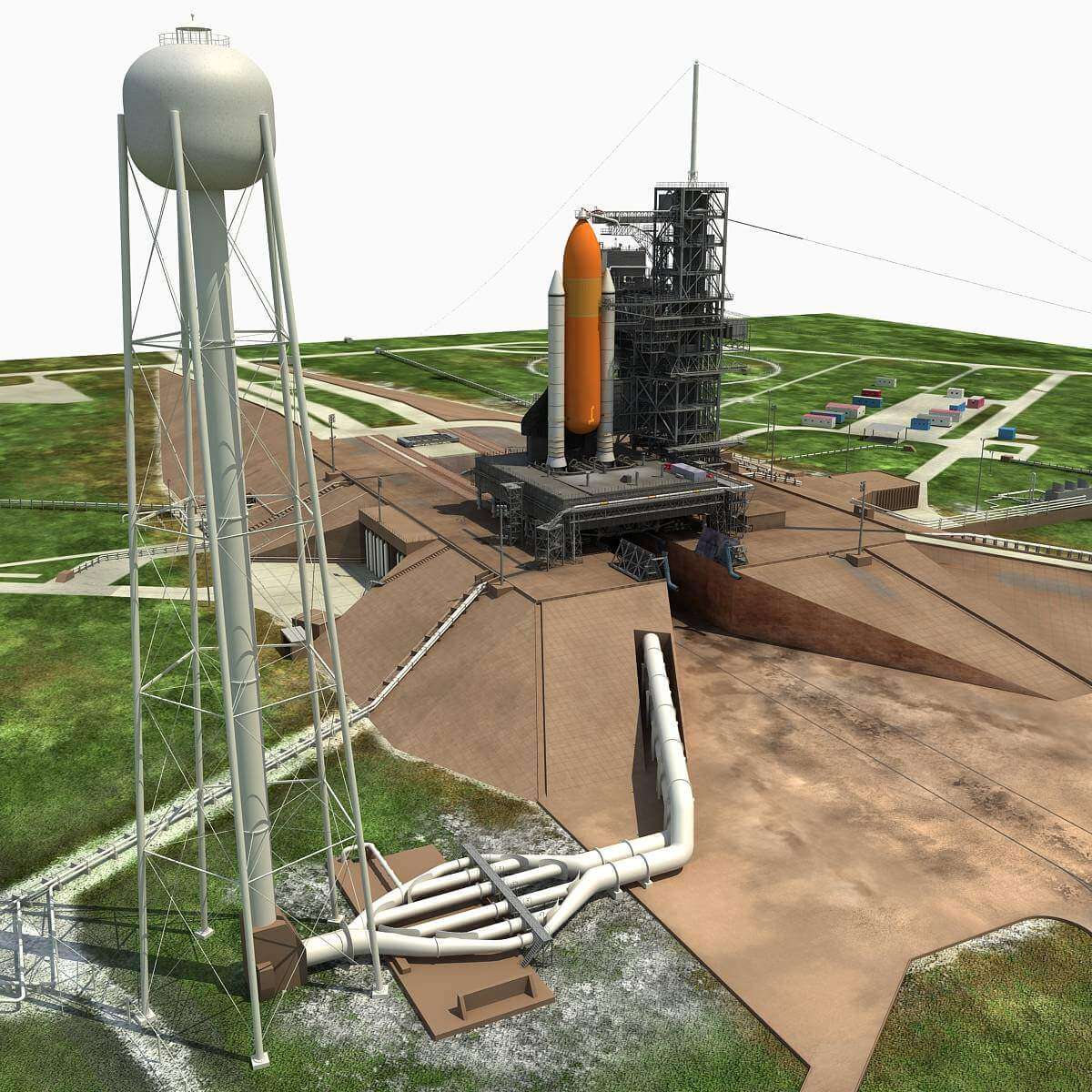 Kennedy Space Center Launch Complex 39-A 3D Model by 3D Horse