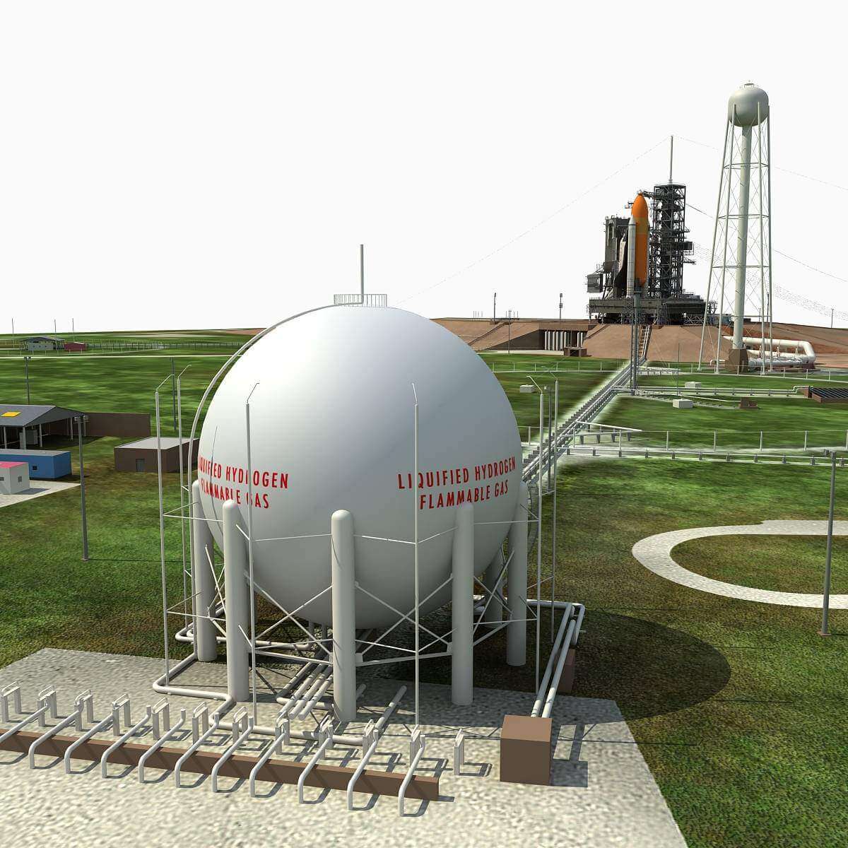 Kennedy Space Center Launch Complex 39-A 3D Model by 3D Horse