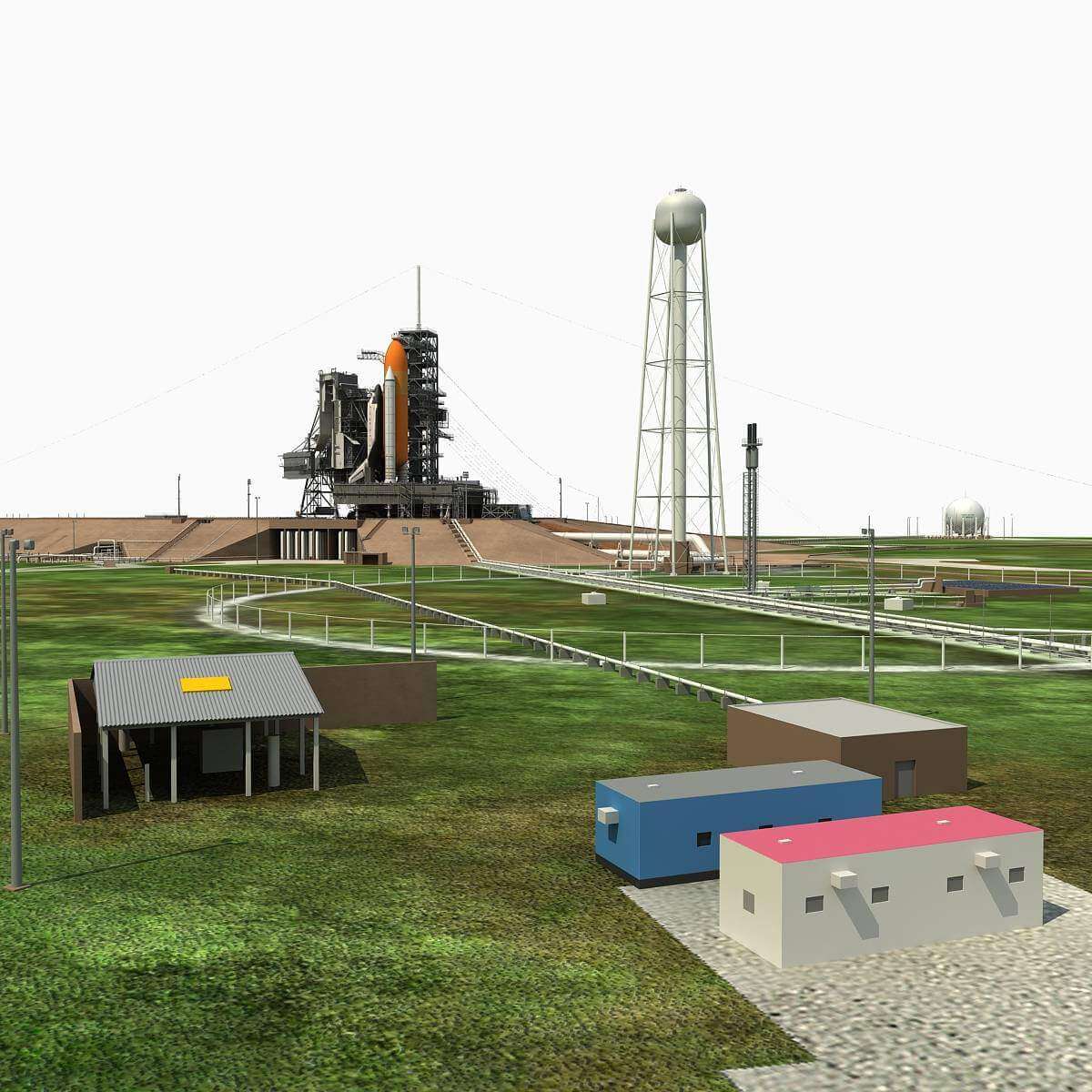 Kennedy Space Center Launch Complex 39-A 3D Model by 3D Horse