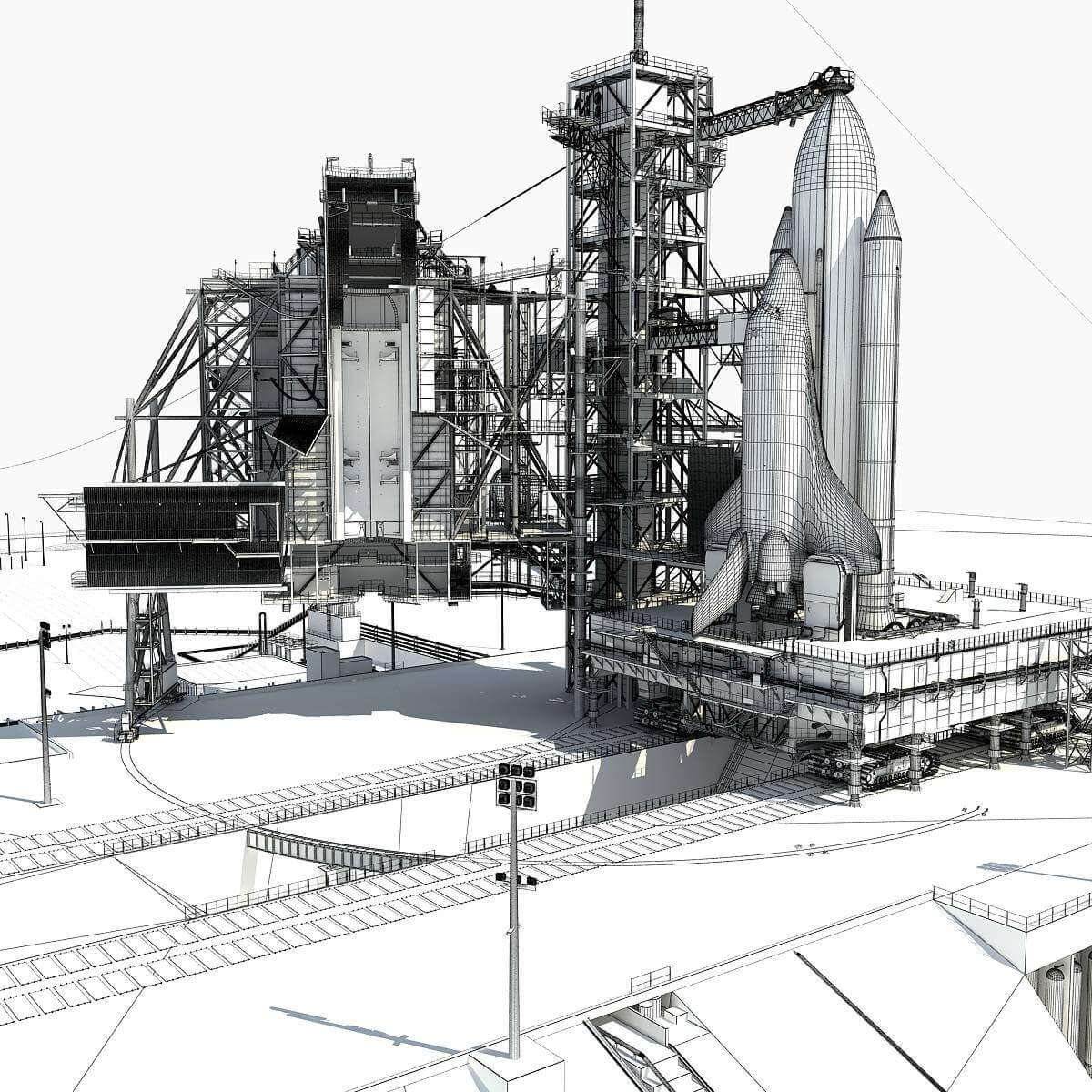 Kennedy Space Center Launch Complex 39-A 3D Model by 3D Horse