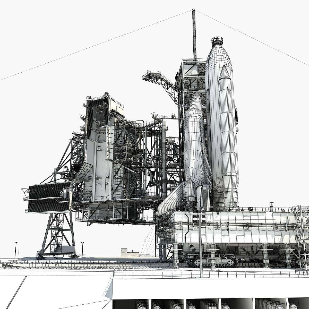 Kennedy Space Center Launch Complex 39-A 3D Model by 3D Horse