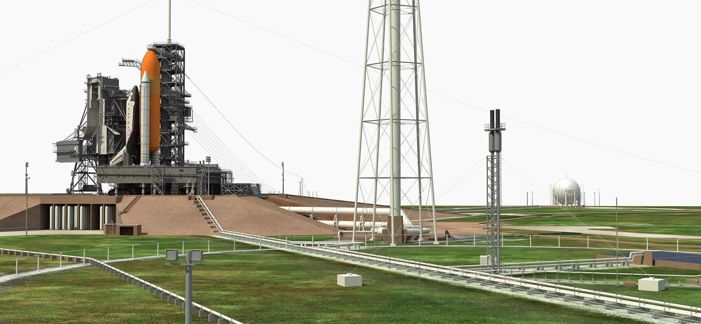 Kennedy Space Center Launch Complex 39-A 3D Model by 3D Horse