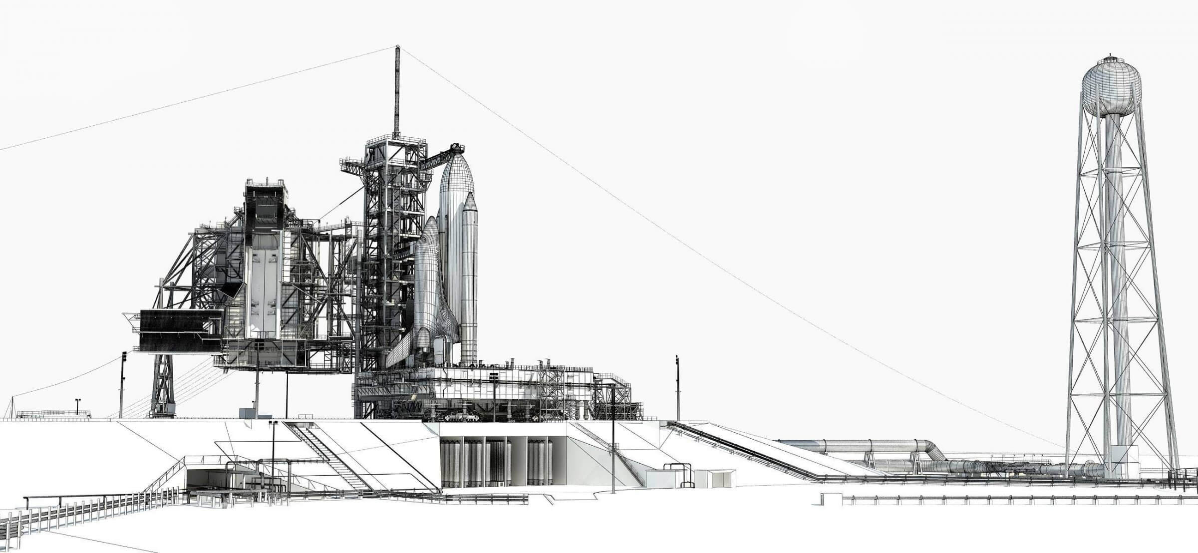 Kennedy Space Center Launch Complex 39-A 3D Model by 3D Horse