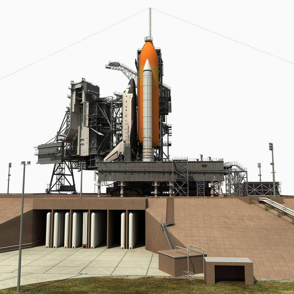 Kennedy Space Center Launch Complex 39-A 3D Model by 3D Horse