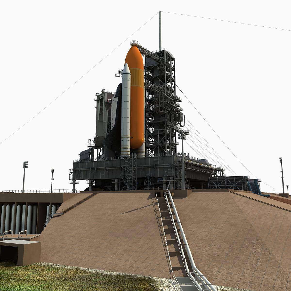 Kennedy Space Center Launch Complex 39-A 3D Model by 3D Horse
