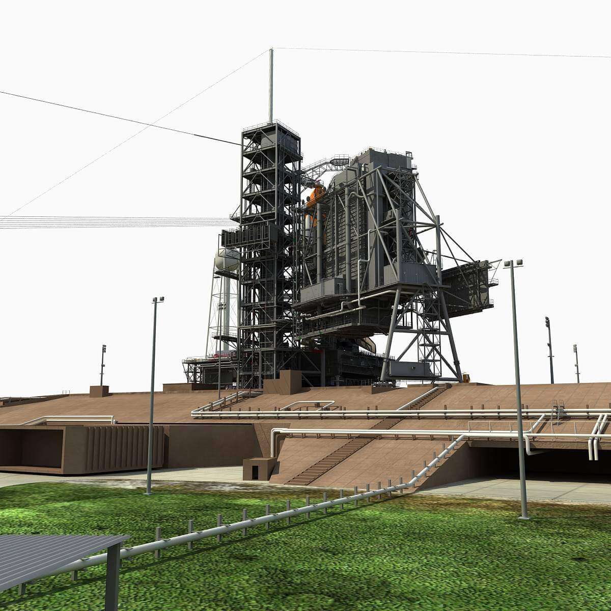 Kennedy Space Center Launch Complex 39-A 3D Model by 3D Horse