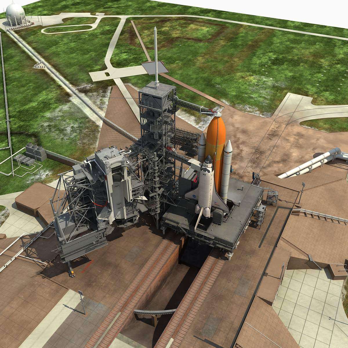Kennedy Space Center Launch Complex 39-A 3D Model by 3D Horse