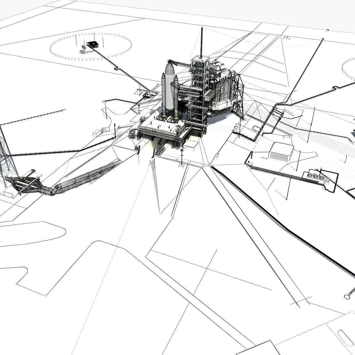 Kennedy Space Center Launch Complex 39-A 3D Model by 3D Horse