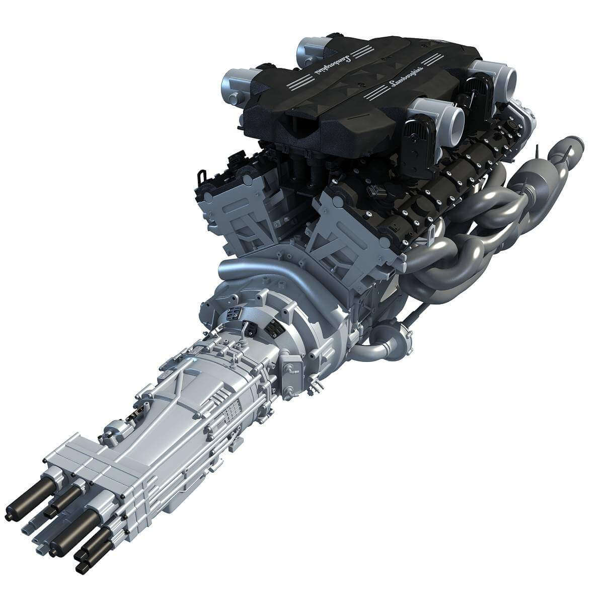 Lamborghini V12 Engine - 3D Model by 3D Horse