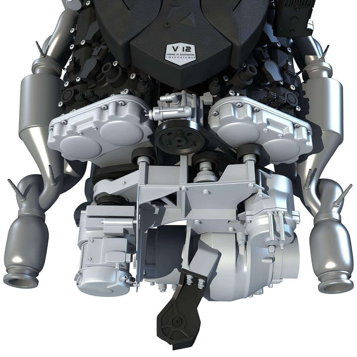 Lamborghini V12 Engine - 3D Model by 3D Horse