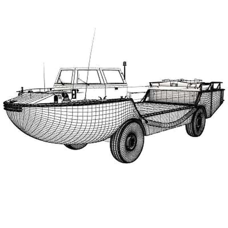 LARC-V Amphibious Vehicle 3D Model by 3D Horse