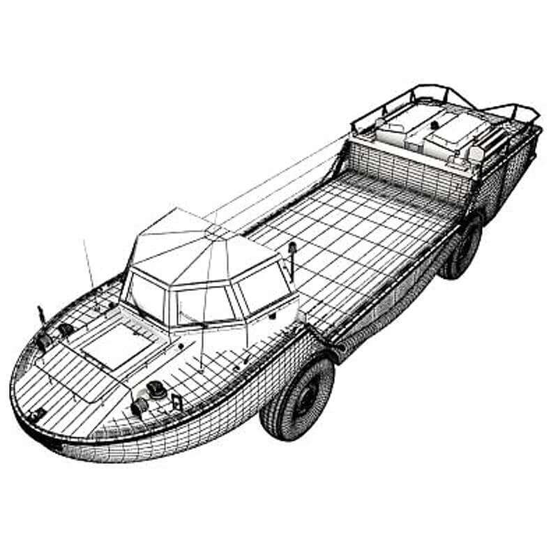 LARC-V Amphibious Vehicle 3D Model by 3D Horse