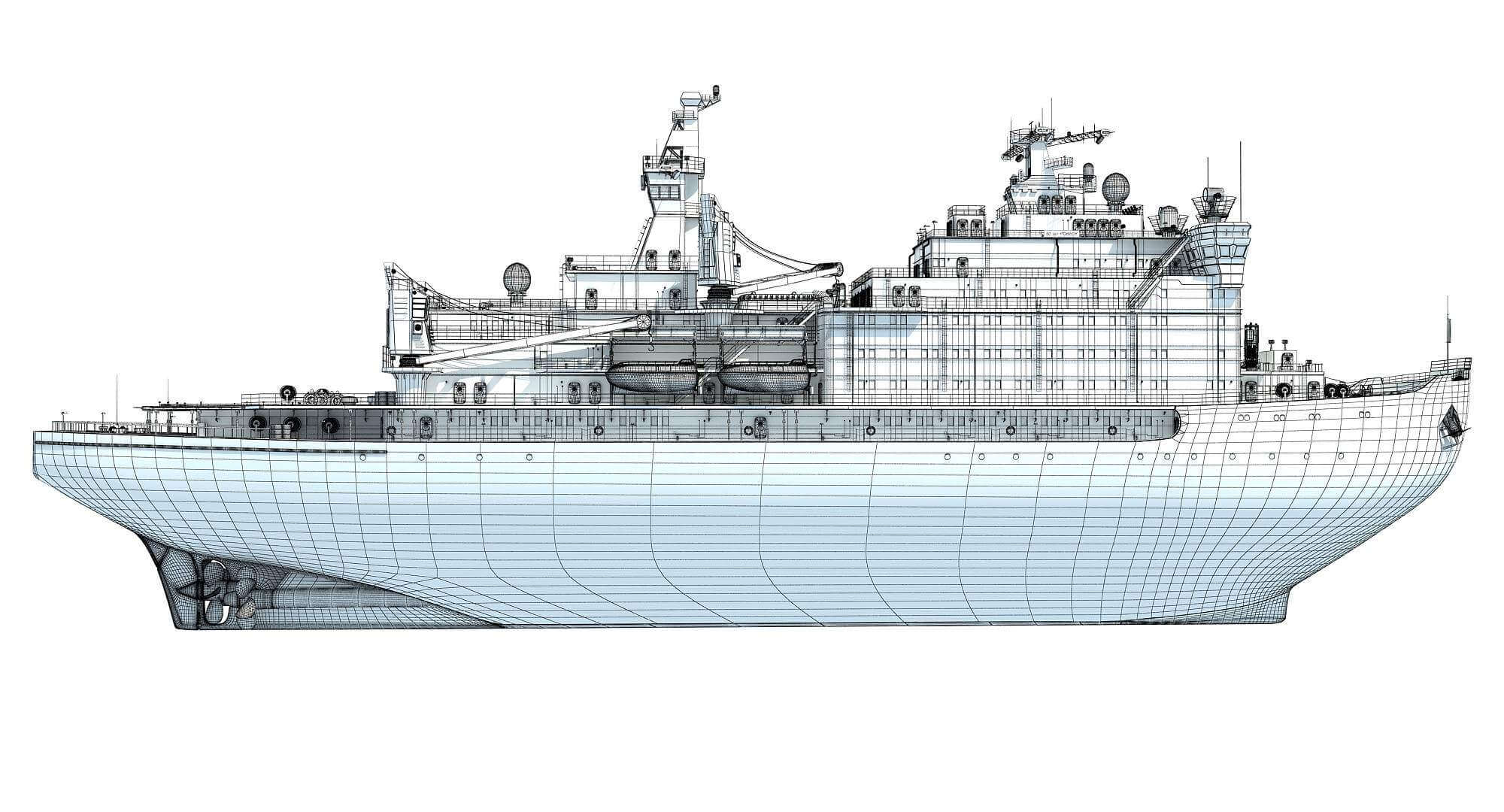 Let Pobedy Icebreaker Ship - 3D Model by 3D Horse