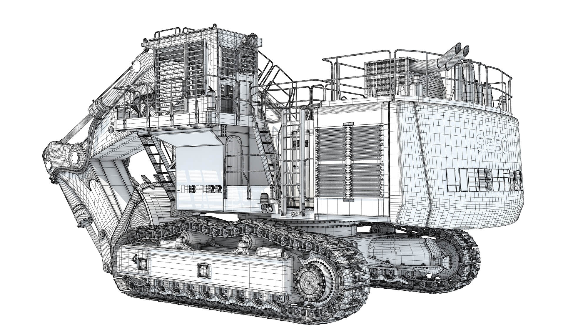 Liebherr Mining Excavator - 3D Model by 3D Horse