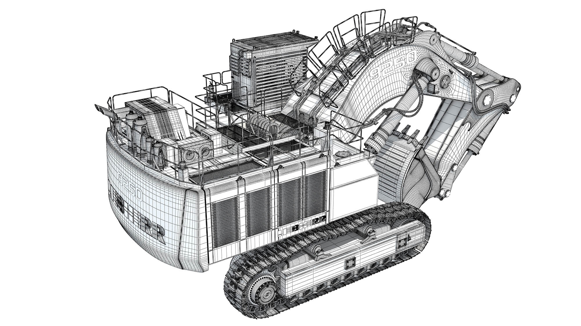 Liebherr Mining Excavator - 3D Model by 3D Horse