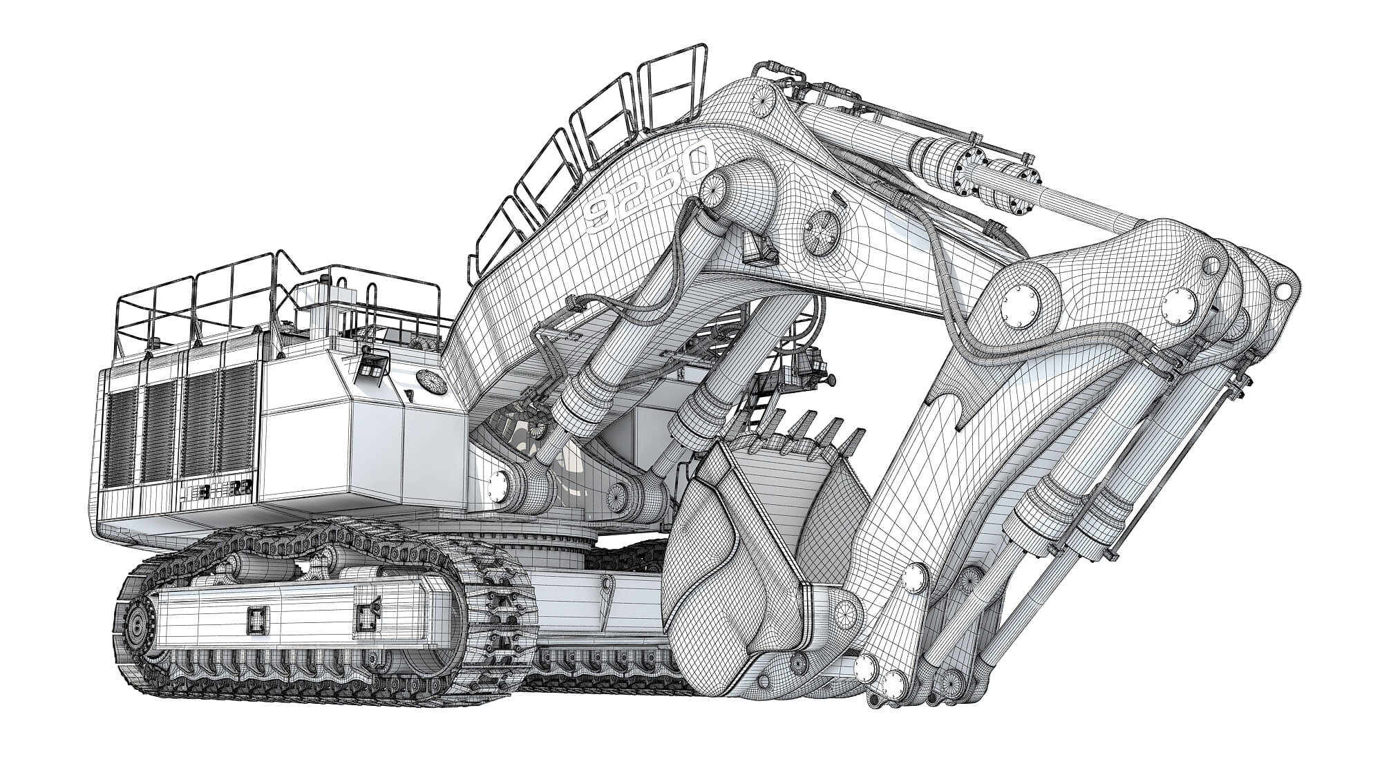 Liebherr Mining Excavator - 3D Model by 3D Horse
