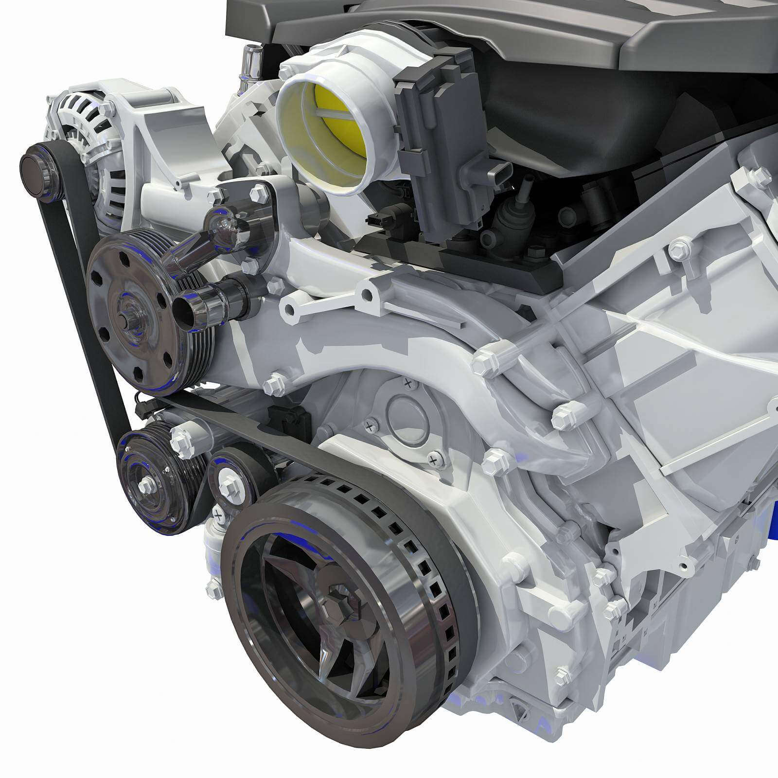 Light Version V8 Engine - 3D Model by 3D Horse