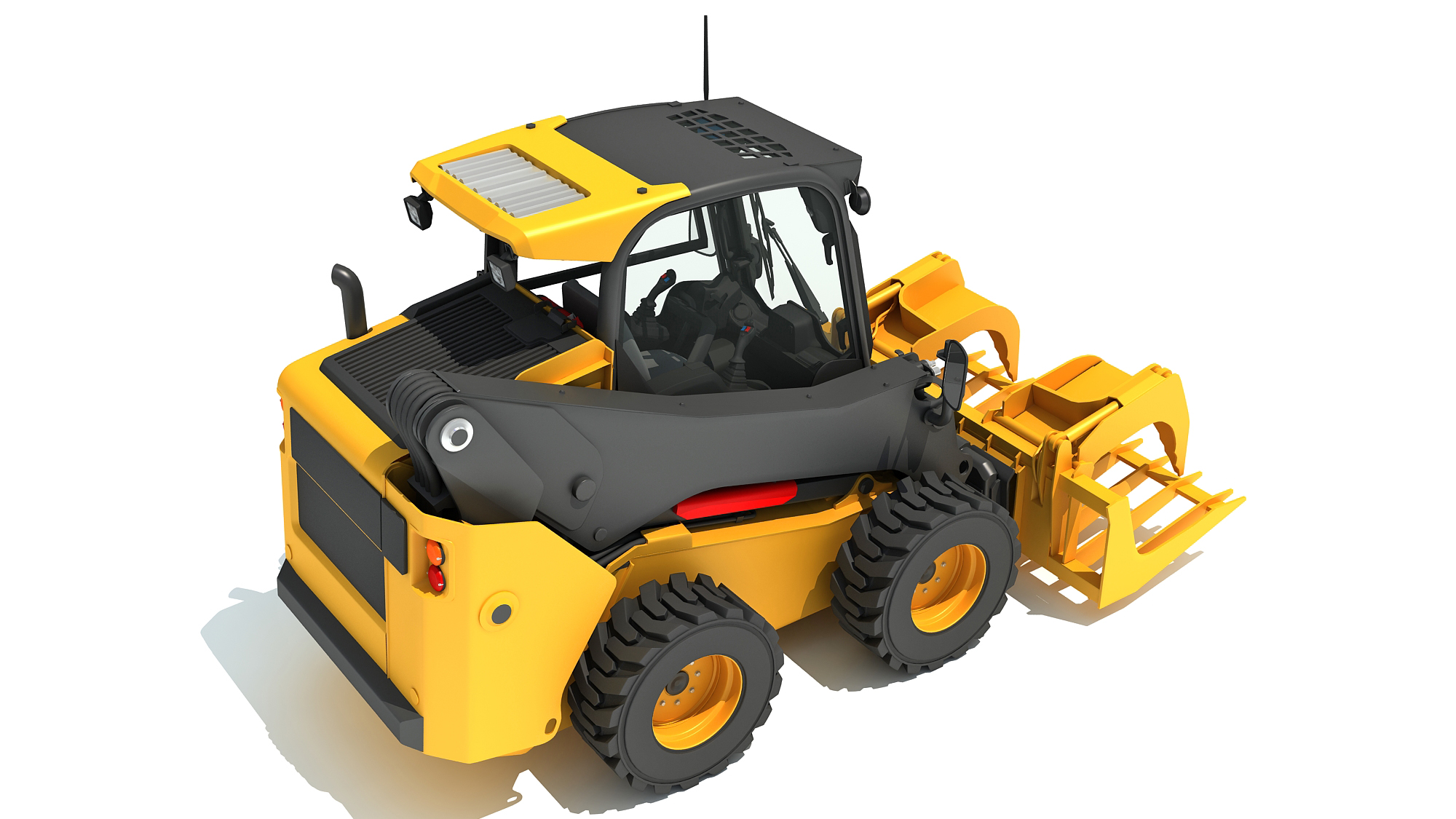 Log Fork Skid Steer Loader - 3D Model by 3D Horse