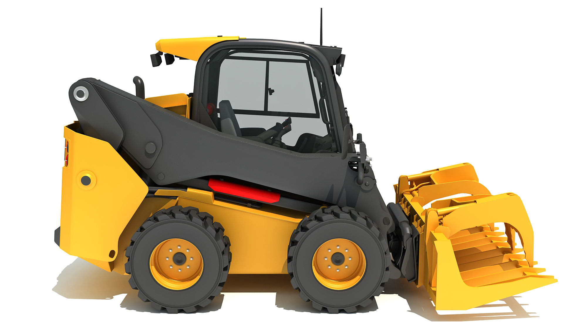 Log Fork Skid Steer Loader - 3D Model by 3D Horse