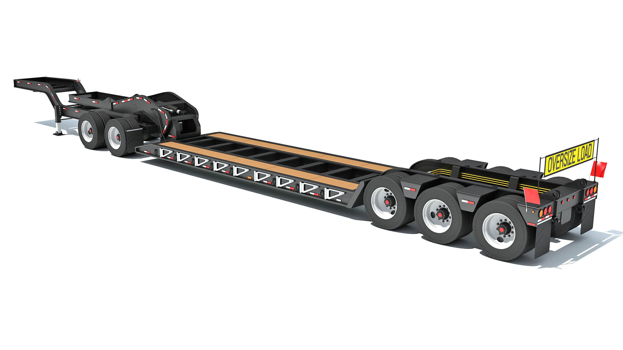 Low Loader Platform Trailer - 3D Model by 3D Horse