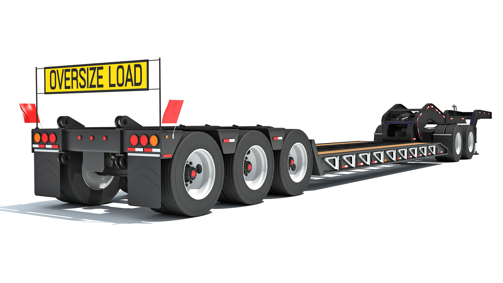 Low Loader Platform Trailer - 3D Model by 3D Horse
