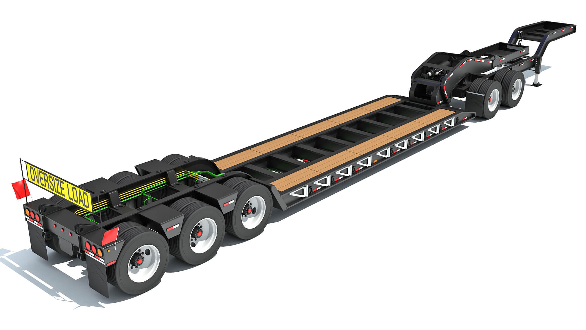 Low Loader Platform Trailer - 3D Model by 3D Horse
