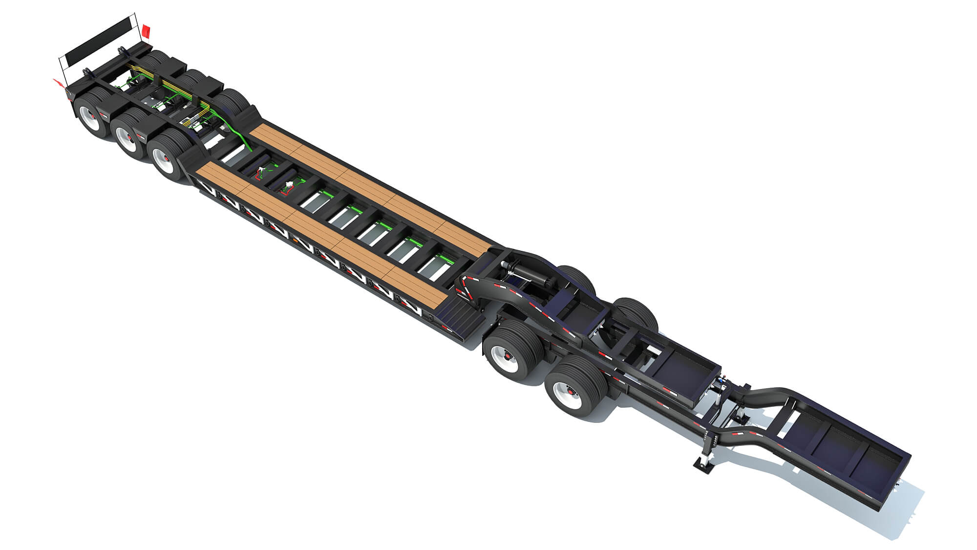 Low Loader Platform Trailer - 3D Model by 3D Horse