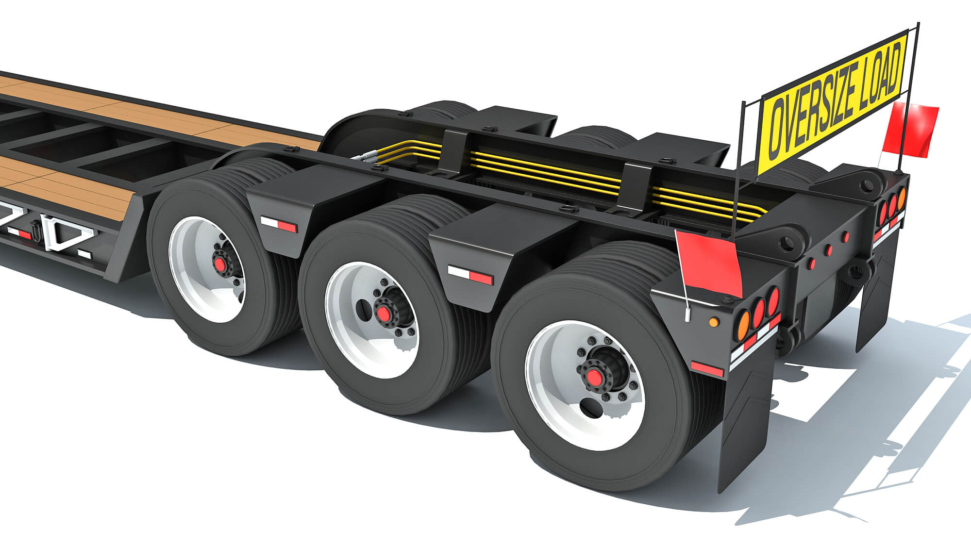 Low Loader Platform Trailer - 3D Model by 3D Horse