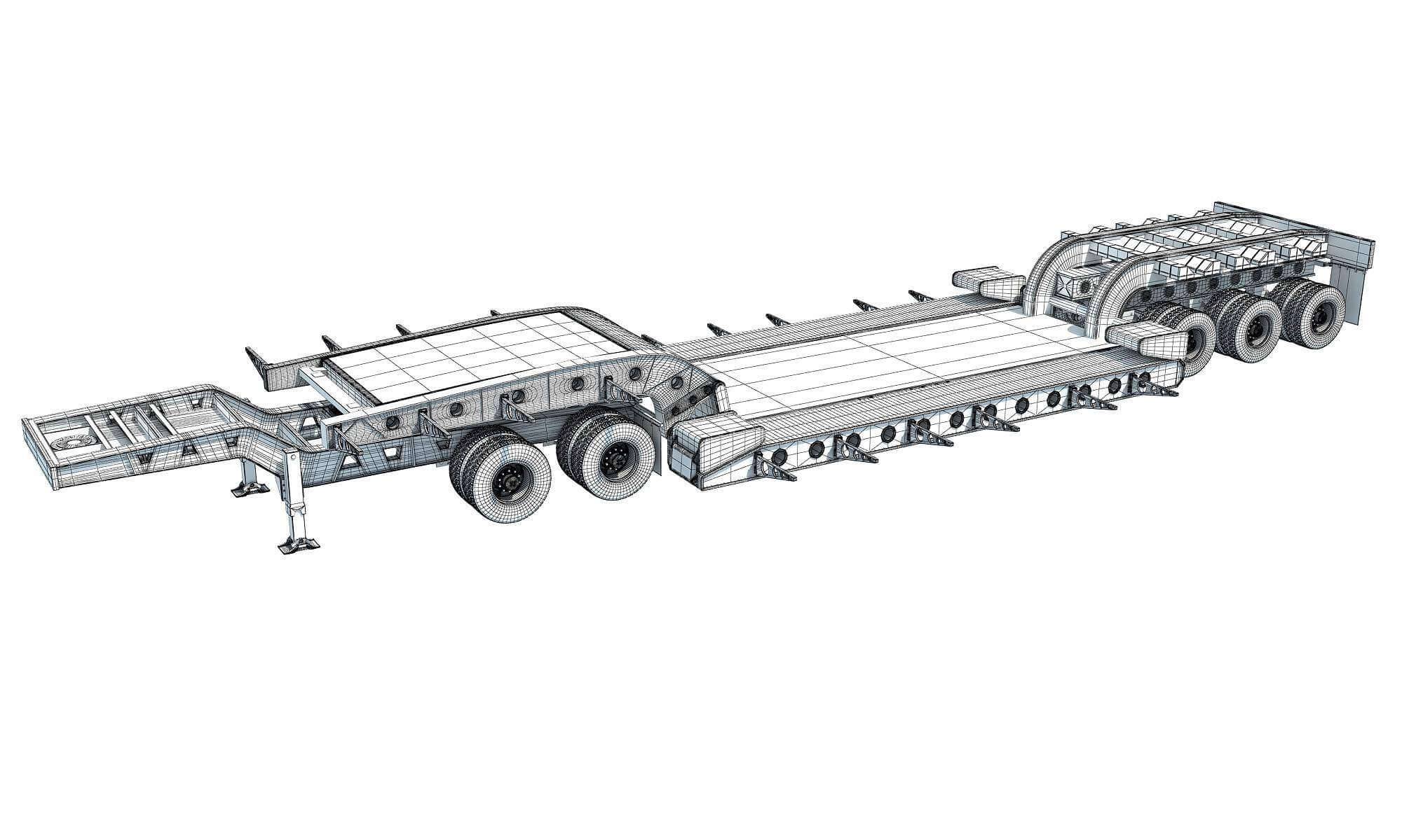 Lowboy Trailer - 3D Model by 3D Horse