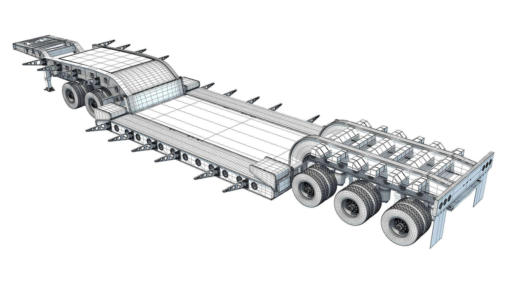 Lowboy Trailer - 3D Model by 3D Horse